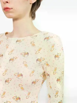 Ashley Williams Graphic-print Cardigan