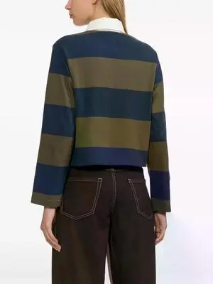 A.p.c. Striped Long-sleeve Polo Shirt