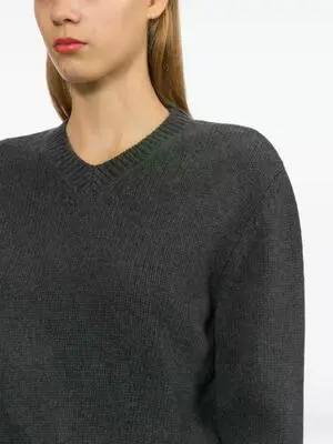 A.p.c. Ribbed-trim V-neck Jumper