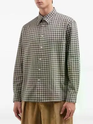 SUNFLOWER Check-pattern Cotton Shirt