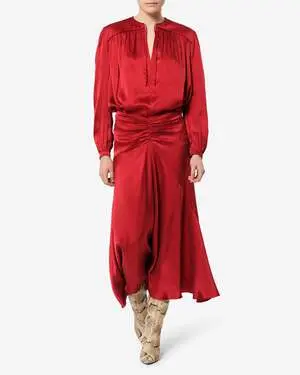 Isabel Marant Étoile Laraya Silk Top - Red
