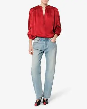 Isabel Marant Étoile Laraya Silk Top - Red