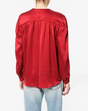 Isabel Marant Étoile Laraya Silk Top - Red