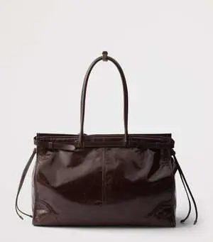 Prada Extra Large Leather Bonnie Shoulder Bag