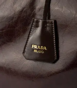 Prada Extra Large Leather Bonnie Shoulder Bag