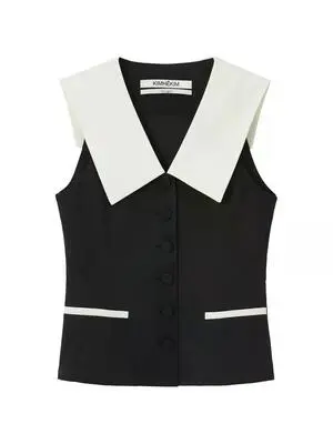 KIMHEKIM Malevich Sailor-collar Button-front Vest