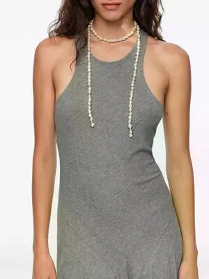 Bimba Y Lola Pearl And Crystal -tone Necklace - Silver