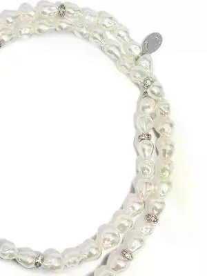 Bimba Y Lola Pearl And Crystal -tone Necklace