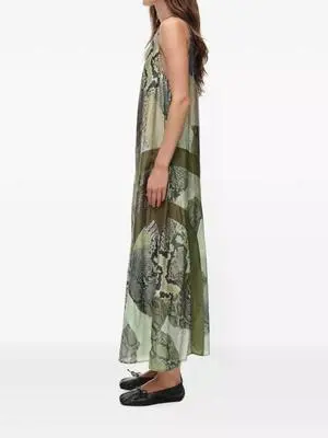 Bimba Y Lola Snake Patchwork A-line Dress