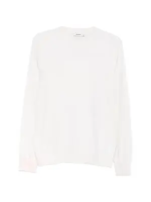Sandro Ribbed-trim Cashmere Sweater - Neutrals