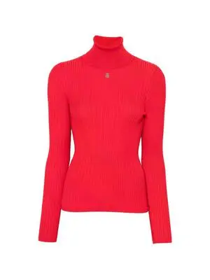 Sandro Logo-plaque Sweater - Red