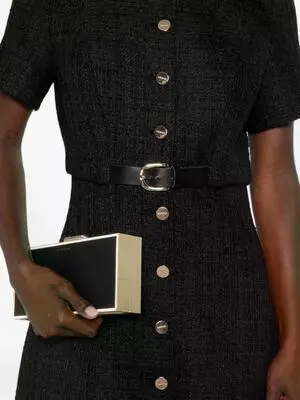 Sandro Belted Button-front Mini Dress