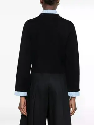 Sandro Anthony Contrast-collar Button-up Cardigan