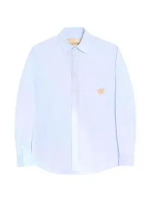 Valentino Garavani Butterfly-patch Oxford Shirt - Blue