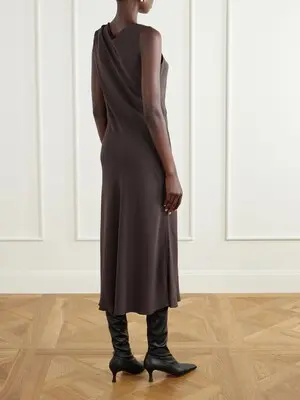 Theory Knotted Crepe Midi Dress