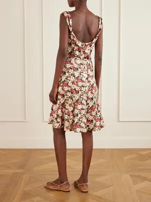 DÔEN Donielle Floral-print Silk Mini Dress