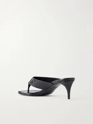 Alaïa Infra 55 Croc-effect Leather Sandals
