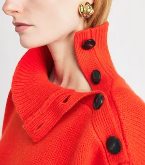 YVES SALOMON Wool-cashmere Funnel-neck Sweater