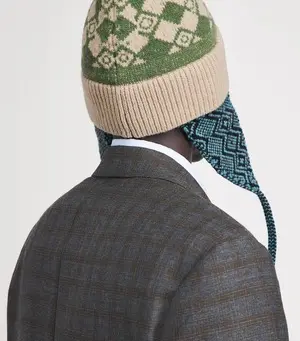 Dries Van Noten Wool Jacquard Hat - Gold