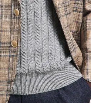 Isaia Wool-silk-cashmere Polo Sweater