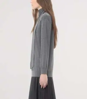 Valentino Garavani Wool Tie-neck Sweater