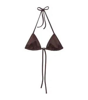 Prada Triangle Bikini Top - Brown