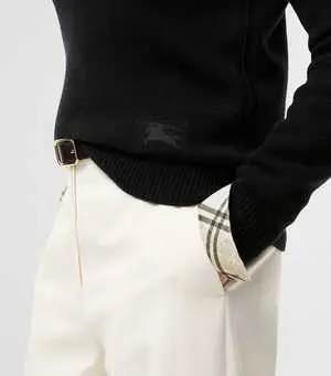 Burberry Cashmere Ekd-embroidered Sweater - Black