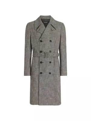 Dolce & Gabbana Double-breasted Glen-plaid Cotton Coat