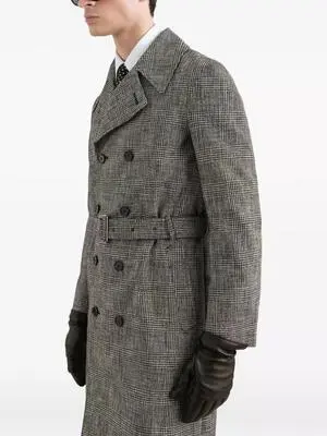 Dolce & Gabbana Double-breasted Glen-plaid Cotton Coat