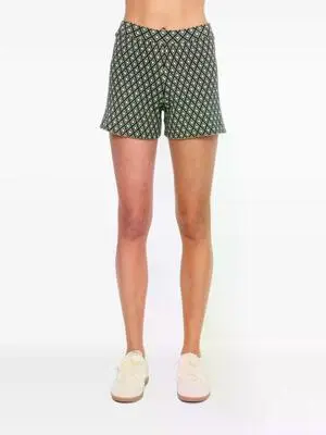 The Upside Viva Jaya Geometric-knit Shorts