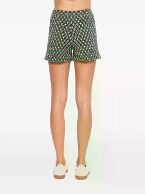 The Upside Viva Jaya Geometric-knit Shorts