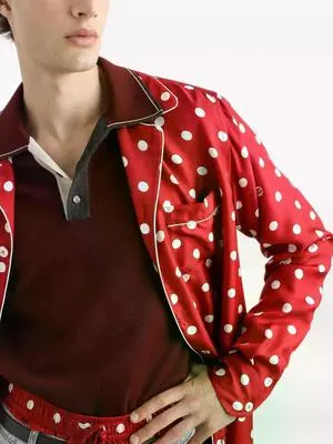 Dolce & Gabbana Polka Dot-print Silk Twill Vanity Shirt