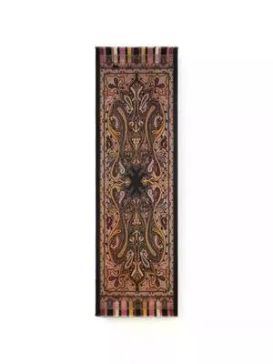 Etro Cashmere, Silk And Wool Scarf With Paisley Motif - Black
