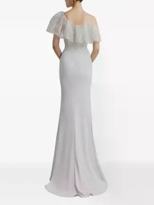 GEMY MAALOUF Asymmetrical-neckline Ruffled Dress