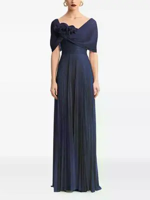 GEMY MAALOUF Asymmetrical Pleated Gown