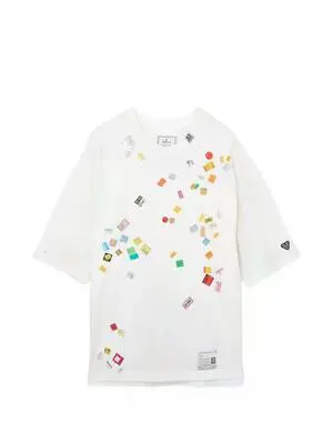 Mihara Yasuhiro Price-tag-sticker-printed T-shirt - White