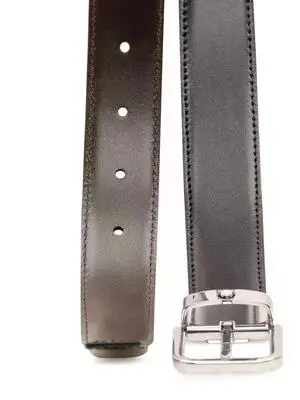 Montblanc Rectangular-buckle Leather Belt - Black