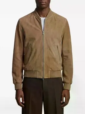 ARMA Didier Suede Bomber Jacket - Neutrals
