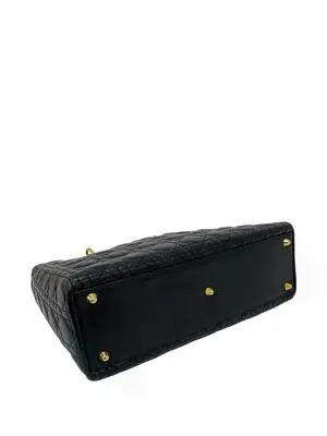 Dior 2000-2015 Large Lambskin Cannage Lady Satchel