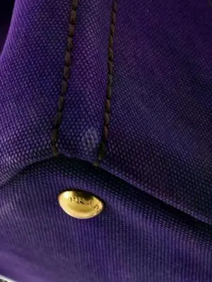 Prada Canapa Convertible Canvas Mini Tote Bag - Purple