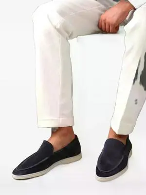 AURELIEN Yacht Suede Loafers - Blue