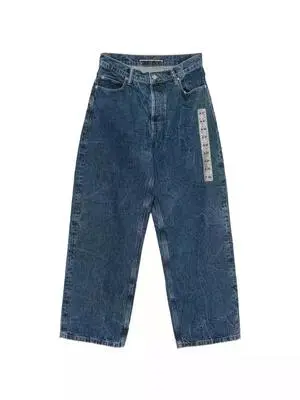 Alexander Wang Crystal-embellished Wide-leg Jeans - Blue
