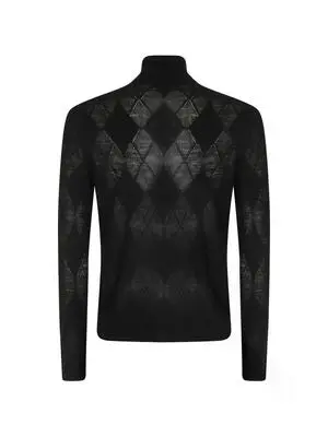 BALLANTYNE Argyle-knit Turtleneck Sweater