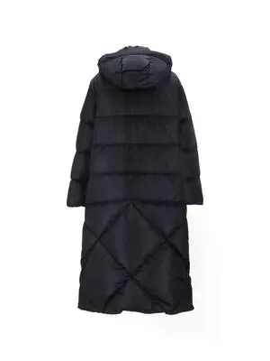 Add Quilted Hooded Coat