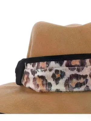 ALEXIA ALVAREZ DE TOLEDO Leopard-print Wool Hat