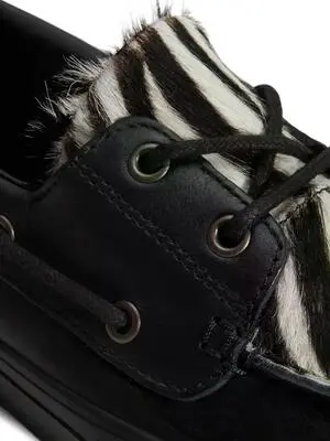 VANS Zebra-print Leather Boat Shoes