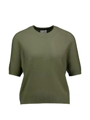 ALLUDE Short-sleeve Crew-neck Top