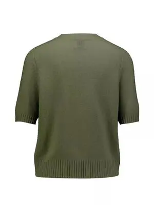 ALLUDE Short-sleeve Crew-neck Top