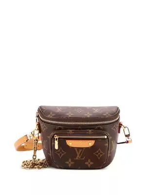 LOUIS VUITTON Bum Bag Monogram Canvas Mini Belt Bag - Brown