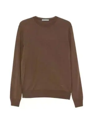 Corneliani Crew-neck Long-sleeve Sweater - Brown